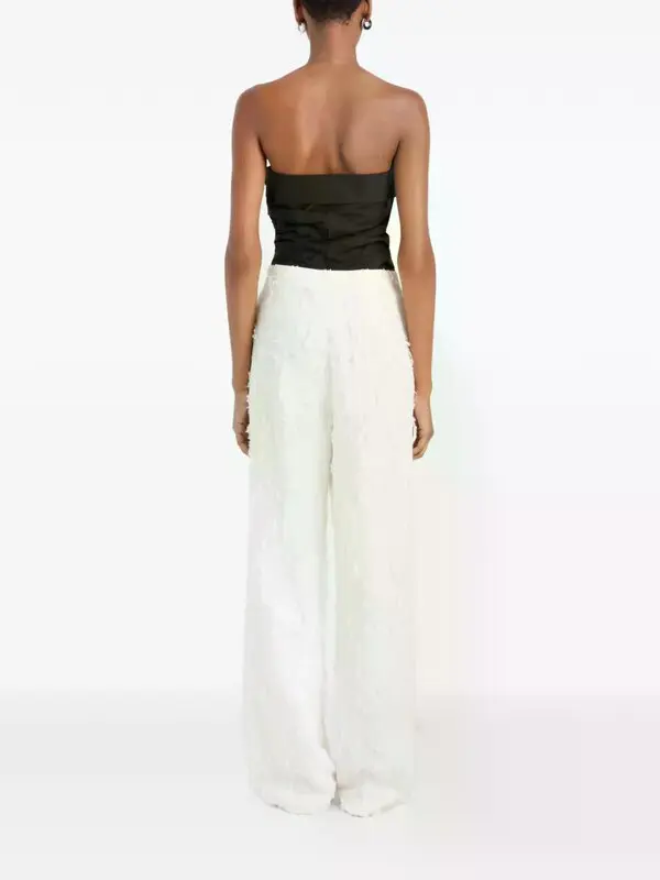 Proenza Schouler White Label Shilo Frayed-jacquard Trousers - Neutrals