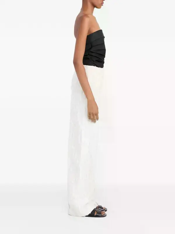 Proenza Schouler White Label Shilo Frayed-jacquard Trousers - Neutrals