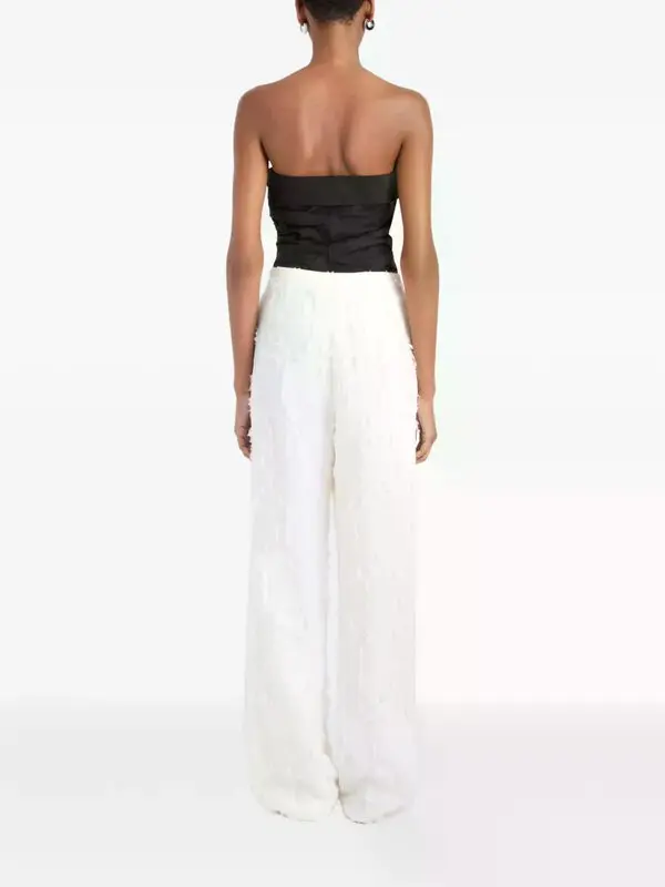 Proenza Schouler White Label Shilo Frayed-jacquard Trousers - Neutrals