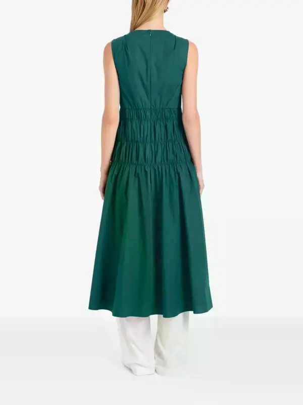 Proenza Schouler White Label Smocked Poplin Midi Dress - Green