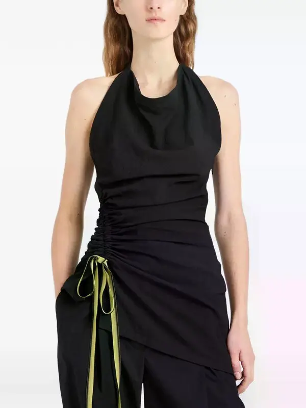 Proenza Schouler Melia Halter Neck Top - Black