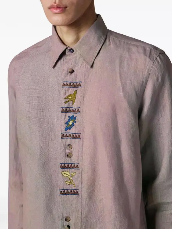 Paul Smith Embroidered Linen Shirt