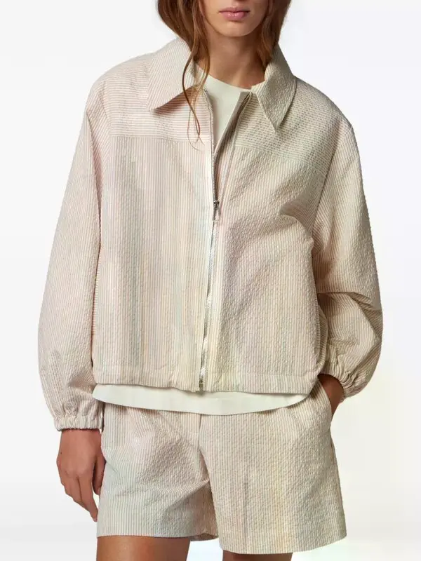 Paul Smith Seersucker Striped Jacket - Neutrals