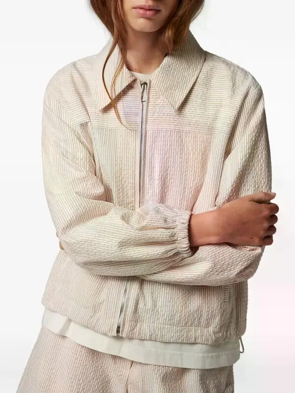 Paul Smith Seersucker Striped Jacket - Neutrals