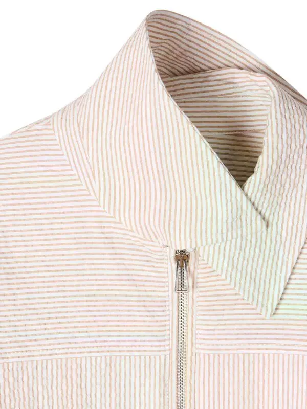 Paul Smith Seersucker Striped Jacket - Neutrals
