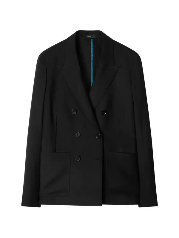 Paul Smith Double-breasted Wool Blazer - Black