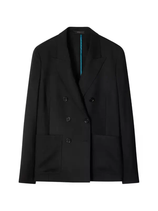 Paul Smith Double-breasted Wool Blazer - Black