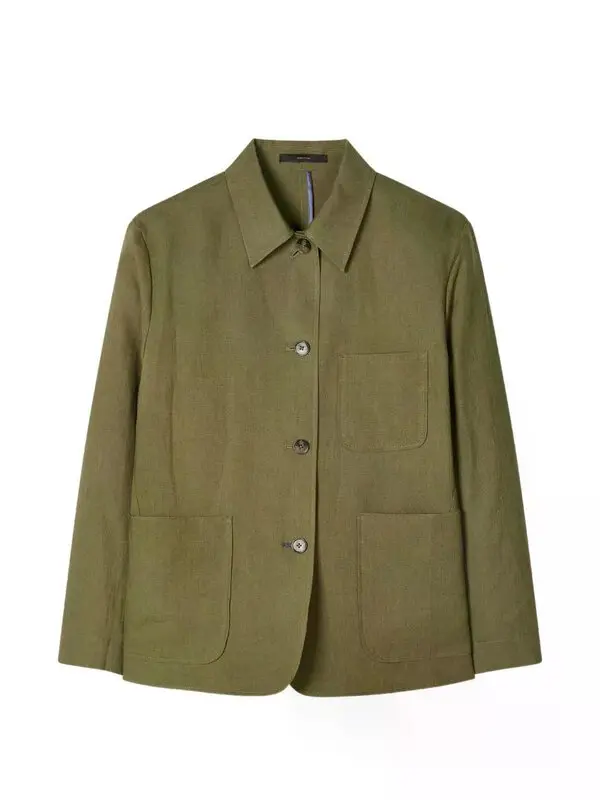 Paul Smith Patch-pocket Linen Jacket - Green
