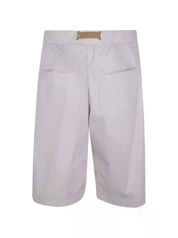 WHITE SAND Belted Cotton Shorts - Neutrals