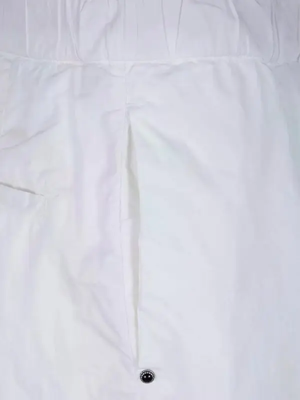 WHITE SAND Belted Cotton Shorts - White