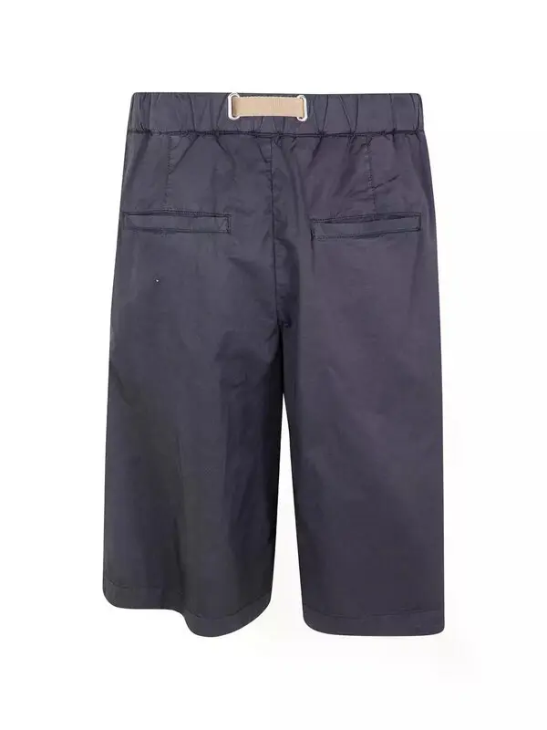 WHITE SAND Belted-waist Cotton Shorts