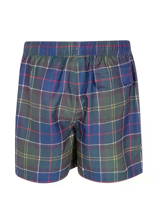 Barbour Tartan-print Swim Shorts - Blue