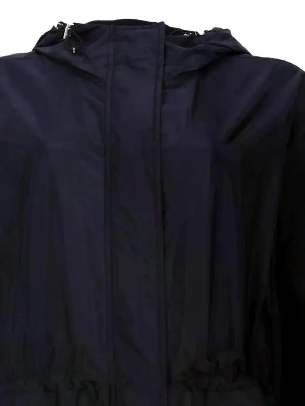Moncler Hooded Drawstring-waist Coat - Blue