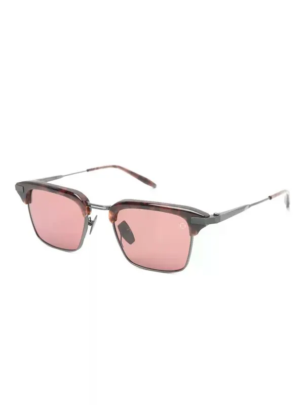AKONI Euclid Square-frame Sunglasses - Brown