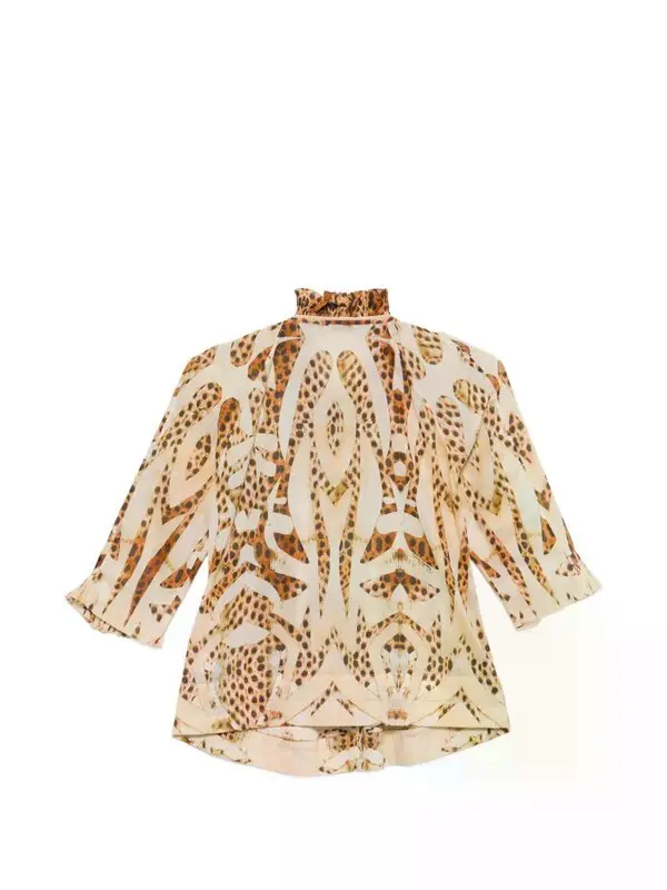 Roberto Cavalli 2000s Animal-print Blouse
