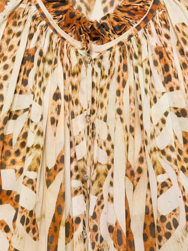Roberto Cavalli 2000s Animal-print Blouse