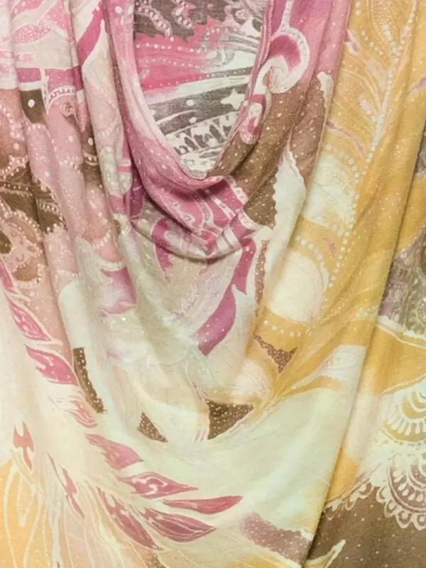Roberto Cavalli 2000s Paisley Cowl-neck Blouse