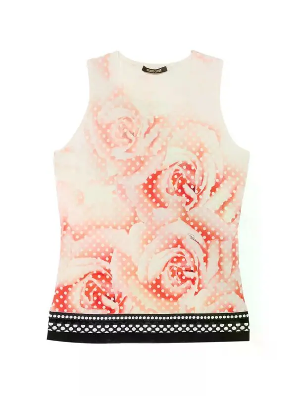Roberto Cavalli 2000s Floral-print Tank Top