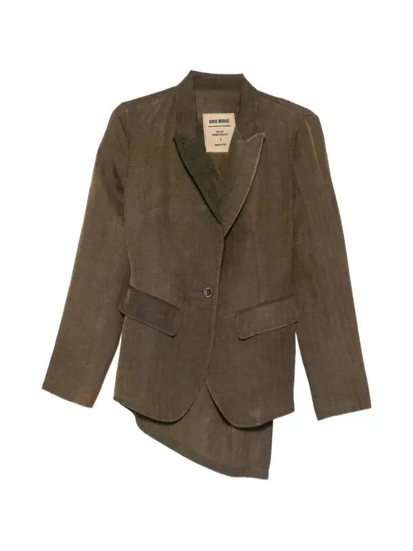 UMA WANG Asymmetric Jacket - Brown