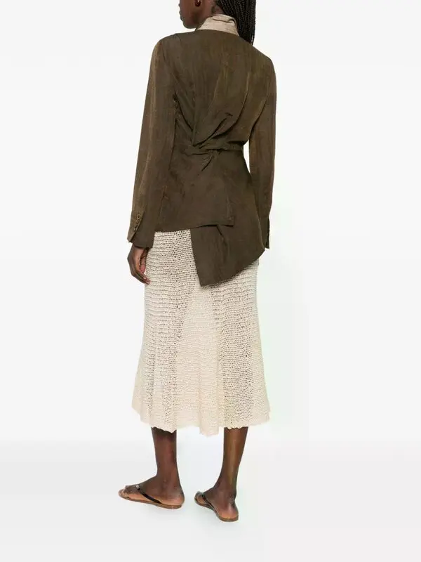 UMA WANG Asymmetric Jacket - Brown