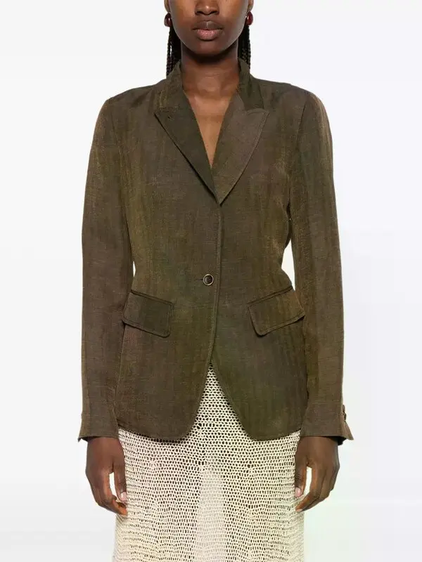 UMA WANG Asymmetric Jacket - Brown