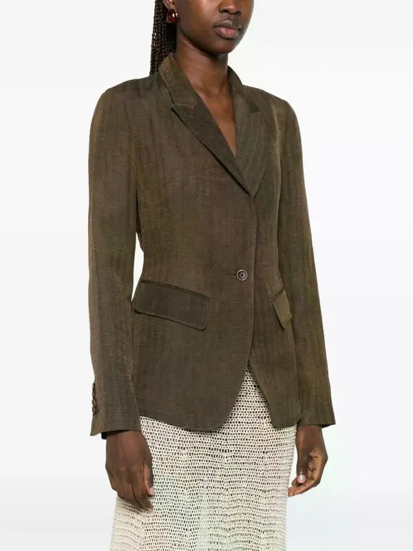 UMA WANG Asymmetric Jacket - Brown