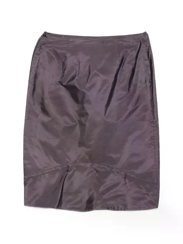 Prada 2000s Ruched-detail Skirt - Purple