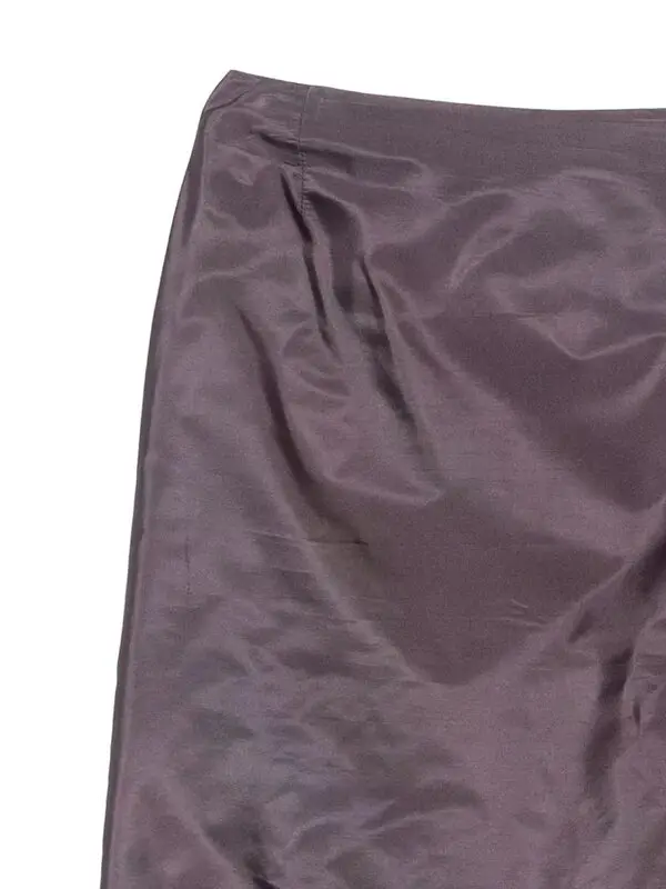 Prada 2000s Ruched-detail Skirt - Purple