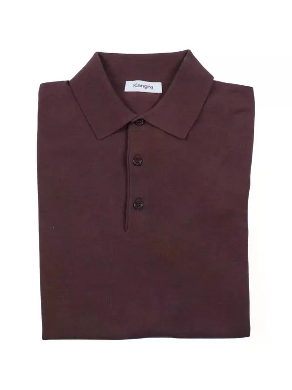 KANGRA Button-up Polo Shirt - Brown