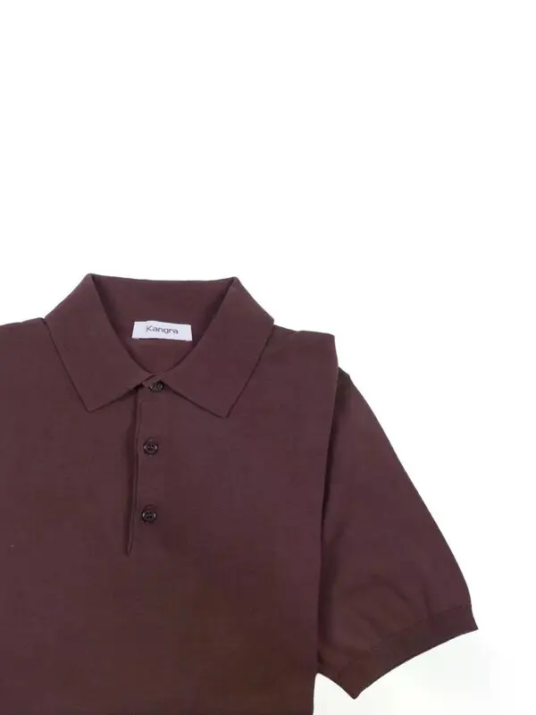 KANGRA Button-up Polo Shirt - Brown
