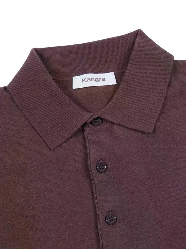 KANGRA Button-up Polo Shirt - Brown