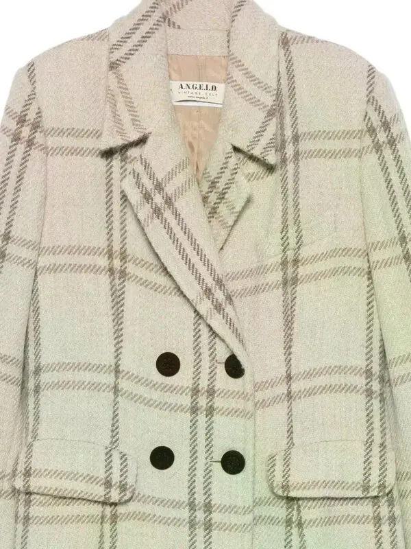 A.N.G.E.L.O. VINTAGE CULT 1990s Check-pattern Double-breasted Coat