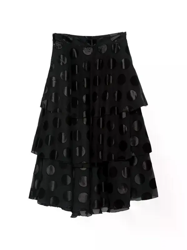 Dior 1970s Polka-dot Midi Skirt