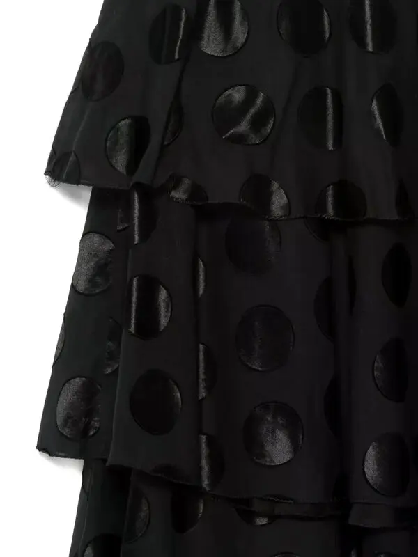 Dior 1970s Polka-dot Midi Skirt