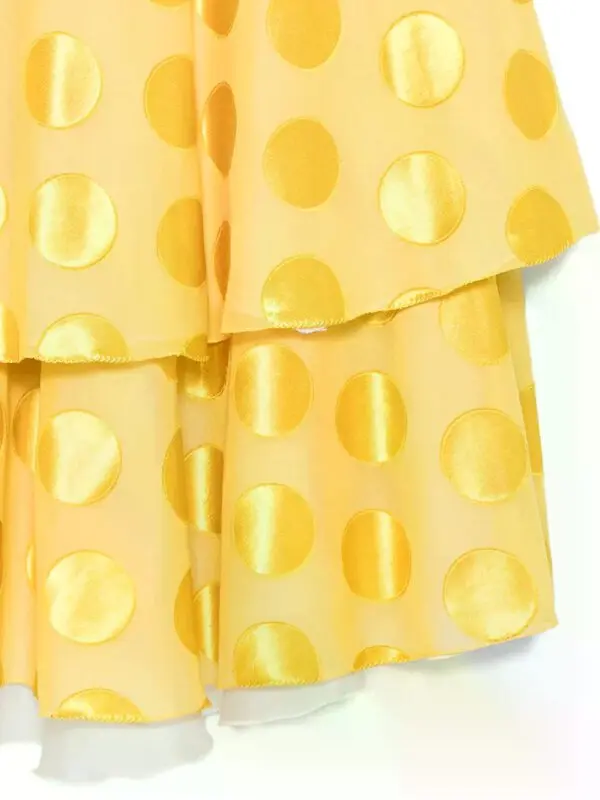 Dior 1970s Polka-dot Midi Skirt - Yellow