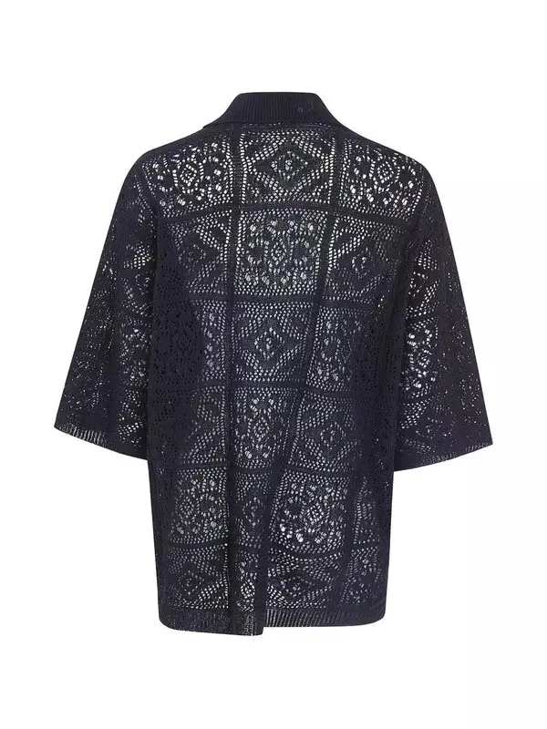 Y’s Crochet-knit Patch-pocket Shirt