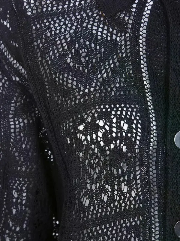 Y’s Crochet-knit Patch-pocket Shirt