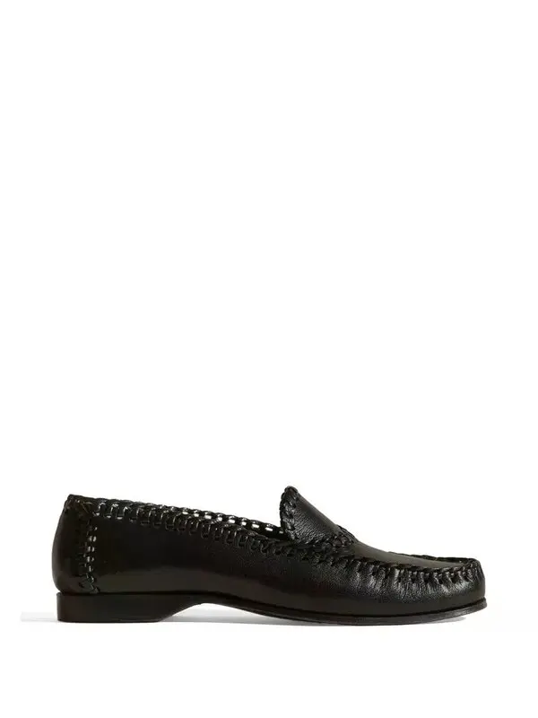 Hereu Sastre Braided-seam Loafers - Black