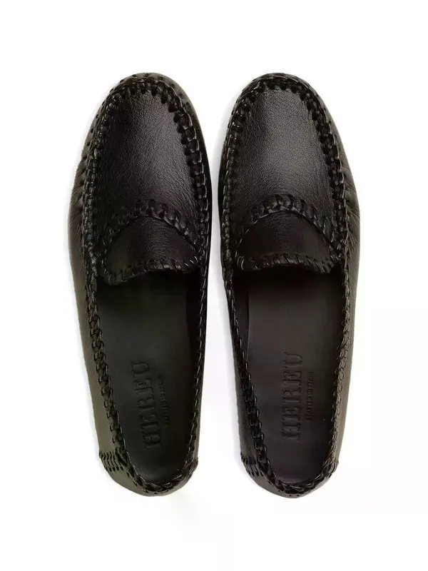 Hereu Sastre Braided-seam Loafers - Black