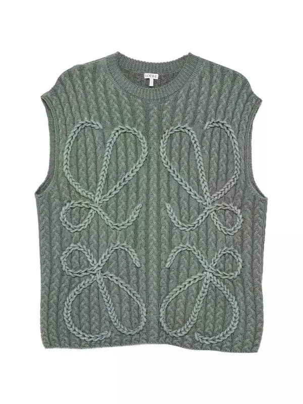 Loewe Anagram Cable-knit Sweater