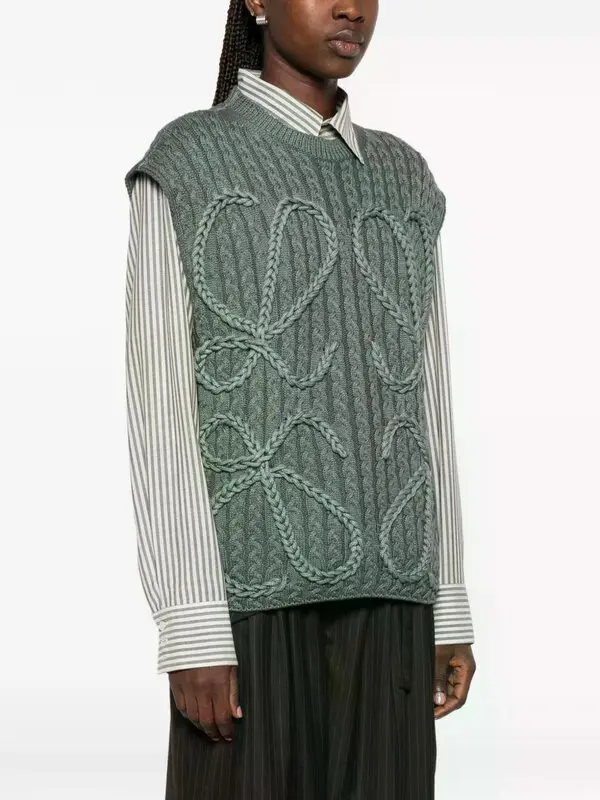 Loewe Anagram Cable-knit Sweater