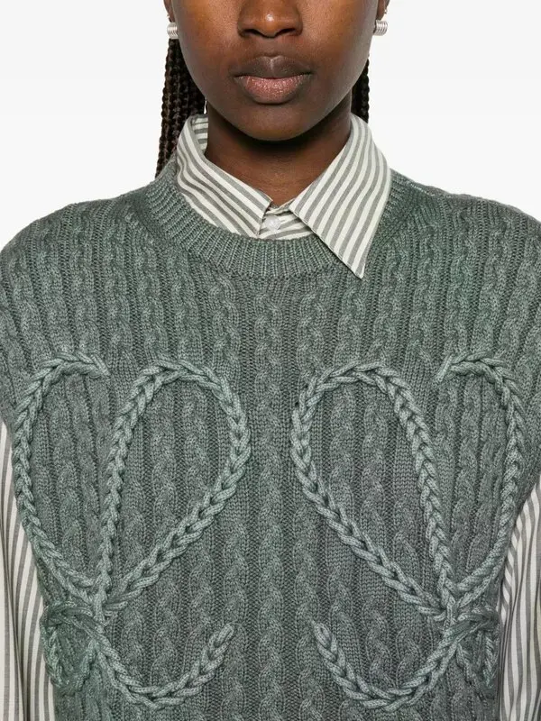 Loewe Anagram Cable-knit Sweater