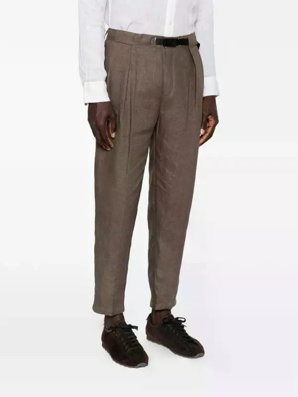 WHITE SAND Belt-loops Trousers - Brown