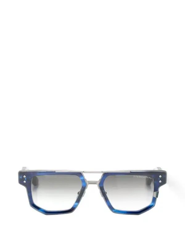 Dita Mach-nine Geometric-frame Sunglasses - Blue