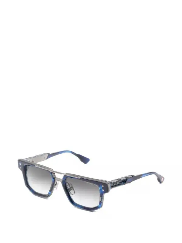 Dita Mach-nine Geometric-frame Sunglasses - Blue