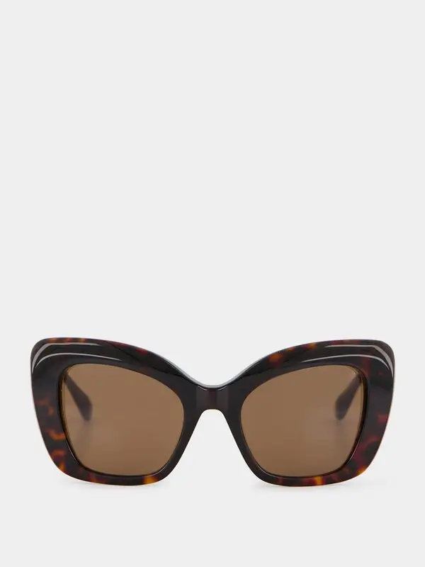 Balenciaga Diva Butterfly Sunglasses - Brown