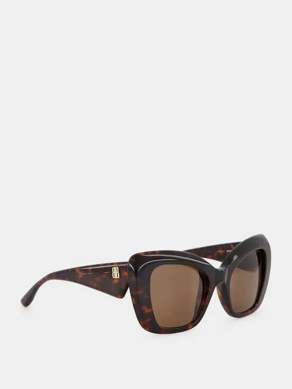 Balenciaga Diva Butterfly Sunglasses - Brown