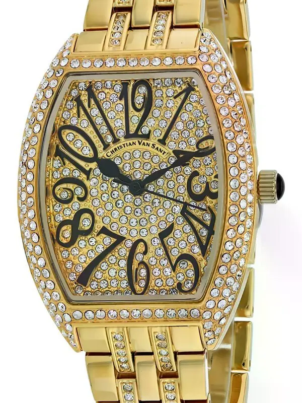 CHRISTIAN VAN SANT Elegant Sparkle 46mm Watch - Gold