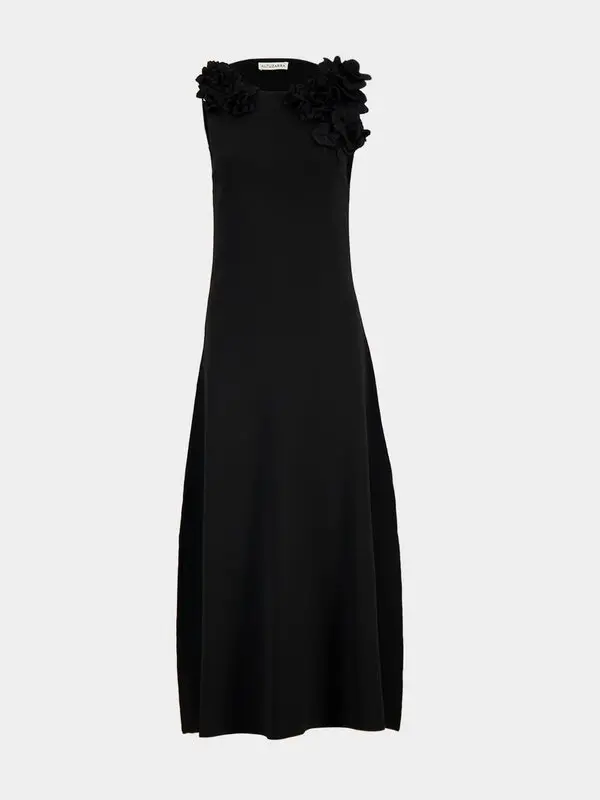 Altuzarra Woolfe Gown With Floral Applique - Black