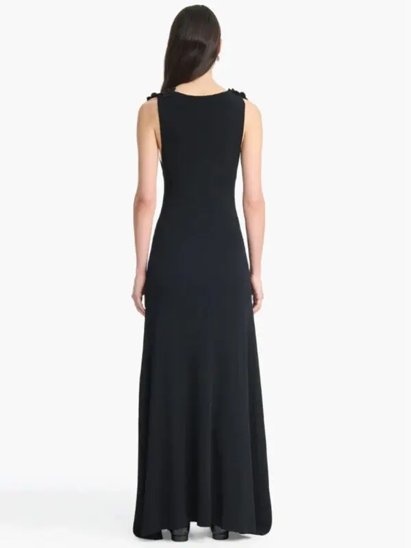 Altuzarra Woolfe Gown With Floral Applique - Black
